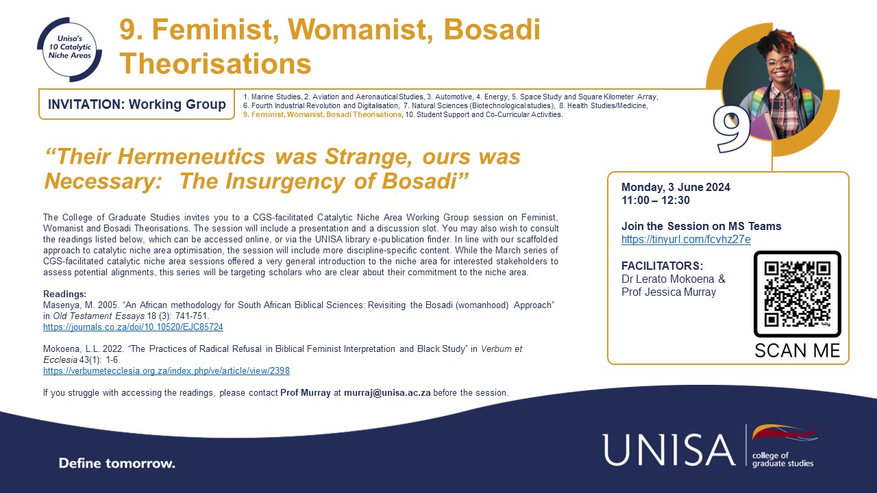 Catalytic niche area working group session: 'Their hermeneutics was strange, ours was necessary ...